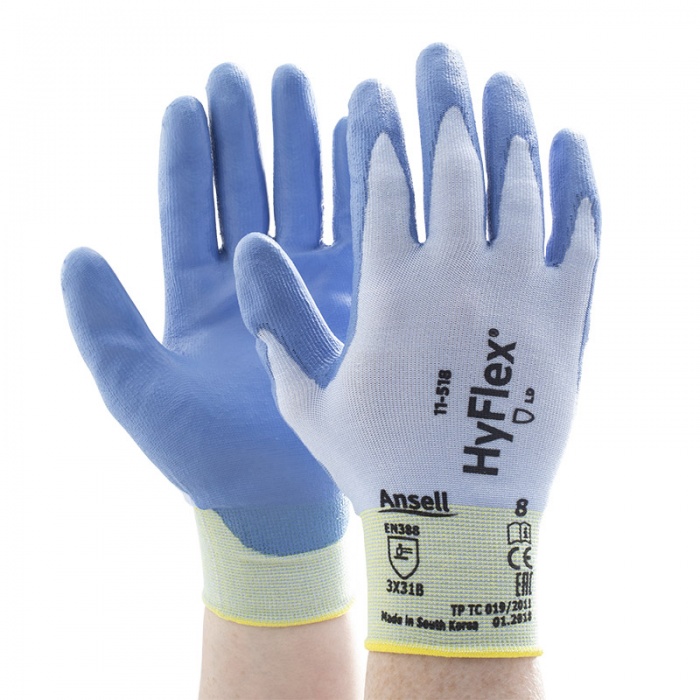 Ansell HyFlex 11-801 Palm-Coated Nitrile Gloves - Gloves.co.uk