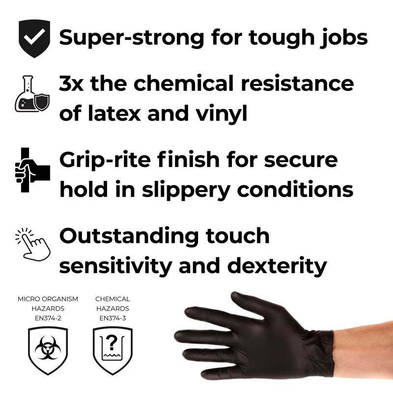 Orange Gripper Disposable Nitrile Gloves - Gloves.co.uk