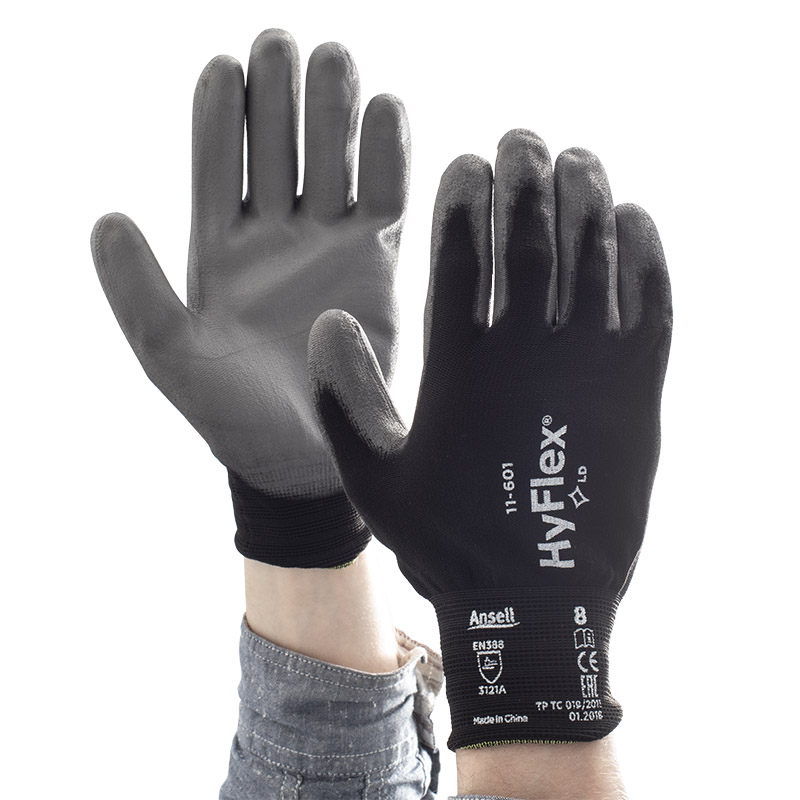 Ansell HyFlex 11-601 Palm-Coated Precision Work Gloves - Gloves.co.uk