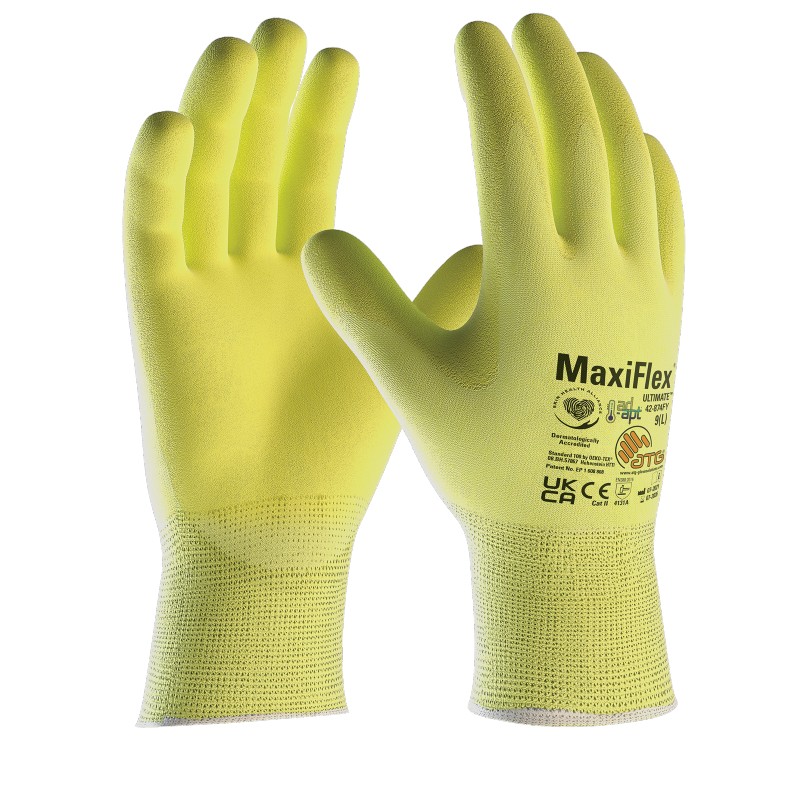MaxiFlex 42-874FY Ultimate Lightweight Gloves - Gloves.co.uk