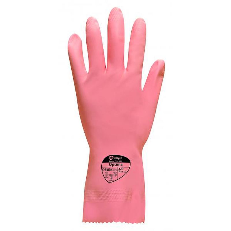Polyco Optima Latex Coloured Chemical Gloves - Gloves.co.uk