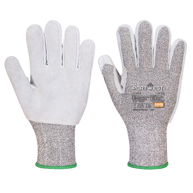 Portwest A674 CS Cut Leather Gloves (Black) - Gloves.co.uk