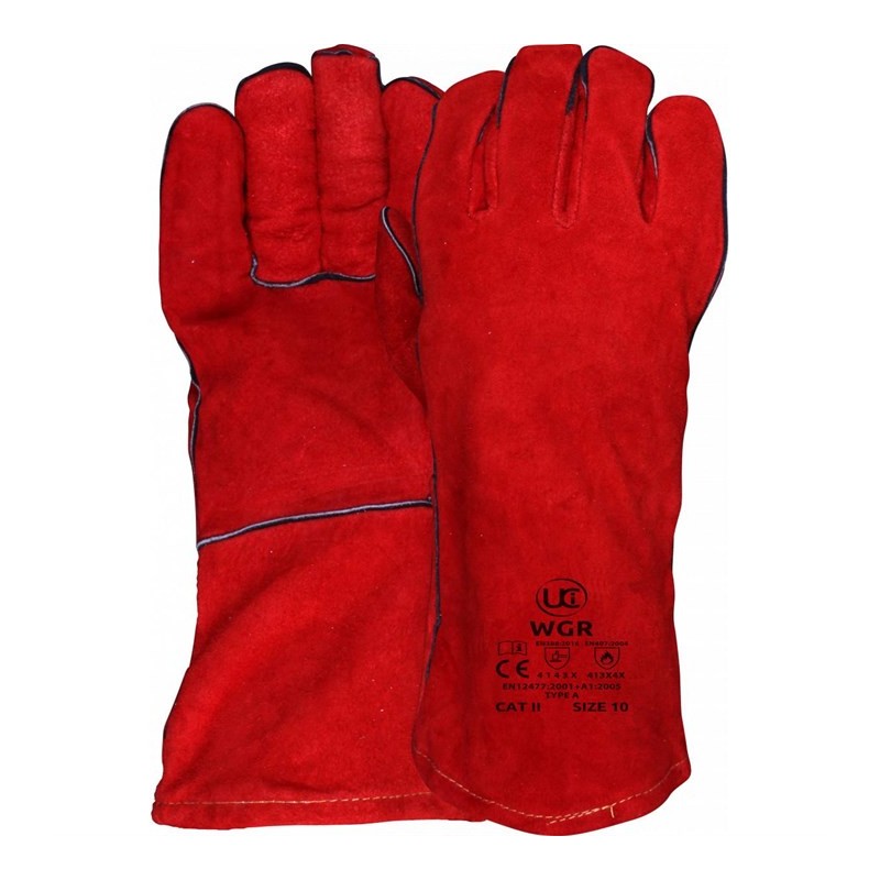 UCi WGR Red Heat Resistant Foundry Gauntlets - Gloves.co.uk