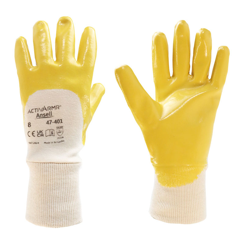 Ansell ActivArmr 47-401 Yellow Gloves - Gloves.co.uk