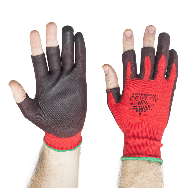 Polyco Matrix Fingerless Work Gloves 933 - Gloves.co.uk