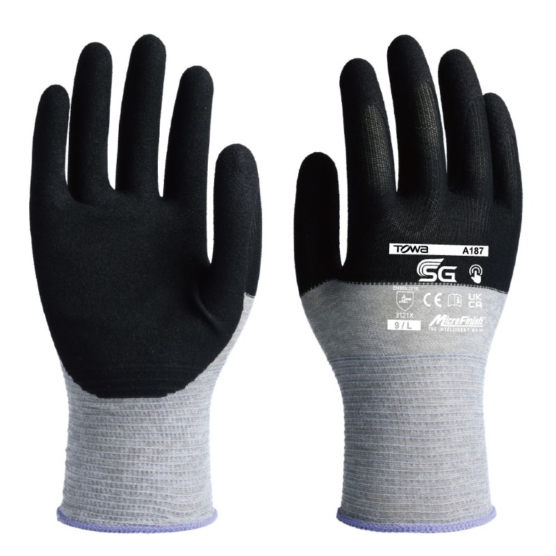 Towa SG A187 Nitrile-Coated Grip Gloves - Gloves.co.uk