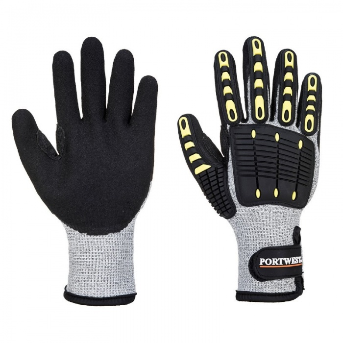 Portwest NPR Pro Black and Grey Gloves - Gloves.co.uk