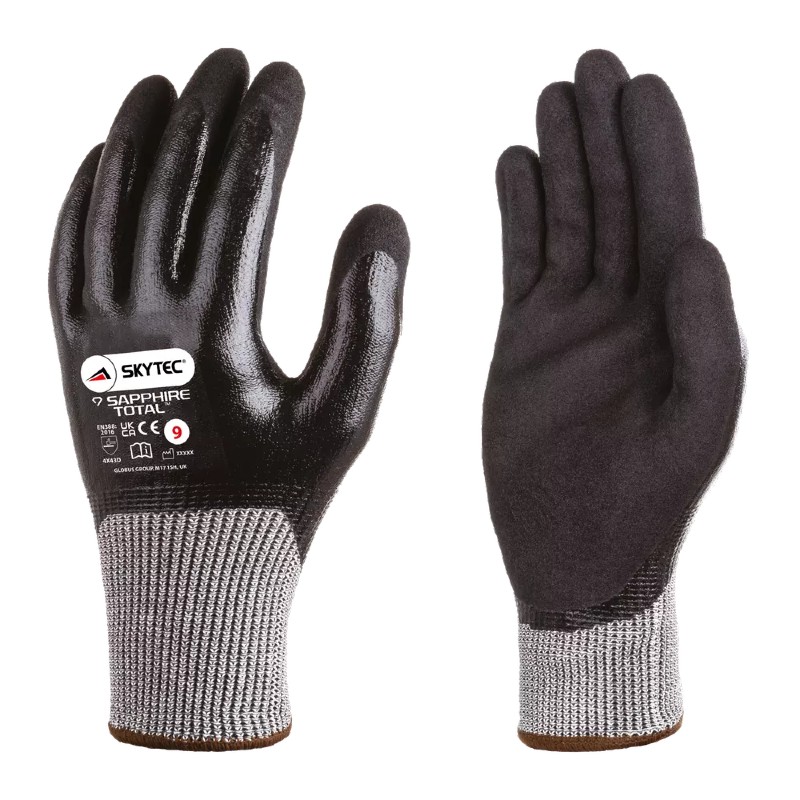 Skytec Sapphire Total Nitrile-Coated Gloves - Gloves.co.uk